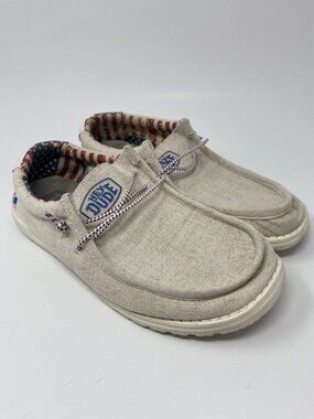 Hey Dude | Shoes | Hey Dude Wally Patriotic Shoes Mens 9 Womes 1 Boat ...